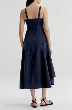 A.L.C. Harlow Linen Blend Dress - Navy
