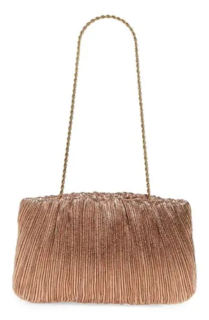 LOEFFLER RANDALL Brit Pleated Clutch Dune