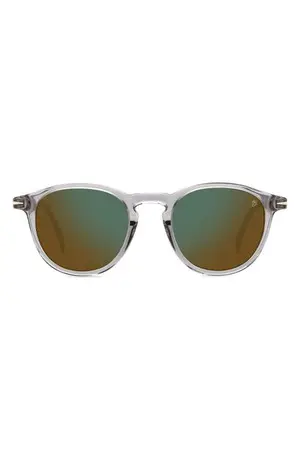 DB EYEWEAR BY DAVID BECKHAM Round Frame Sunglasses - Grey