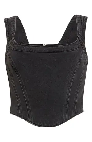 ALLSAINTS Charli Denim Corset Top