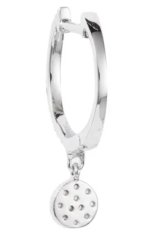 Meira T 14k Gold Diamond Drop Huggie Earrings