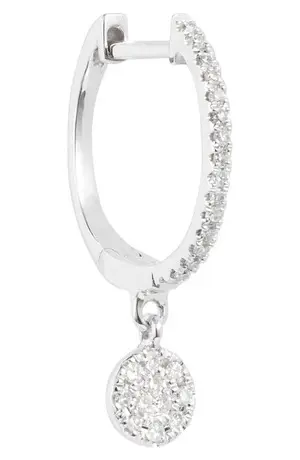 Meira T 14k Gold Diamond Drop Huggie Earrings