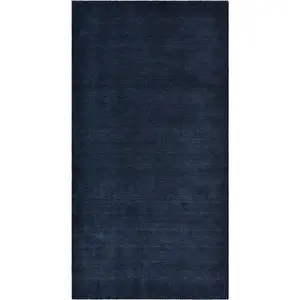 SOLO RUGS Zayn Handmade Wool Blend Area Rug - Blue