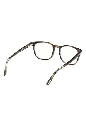 TOM FORD 53mm Square Blue Light Blocking Glasses - Grey/other