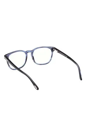 TOM FORD 53mm Square Blue Light Blocking Eyeglasses - Blue/other