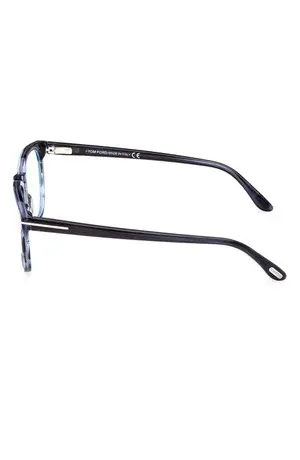 TOM FORD 53mm Square Blue Light Blocking Eyeglasses - Blue/other