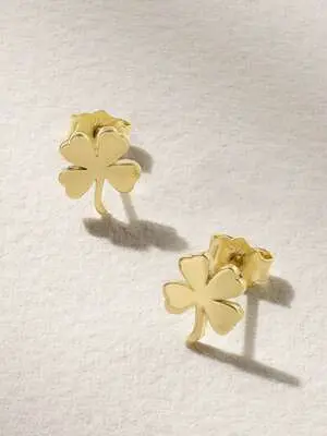 JENNIFER MEYER Mini Clover 18-karat Stud Earrings