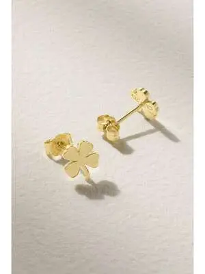 JENNIFER MEYER Mini Clover 18-karat Stud Earrings