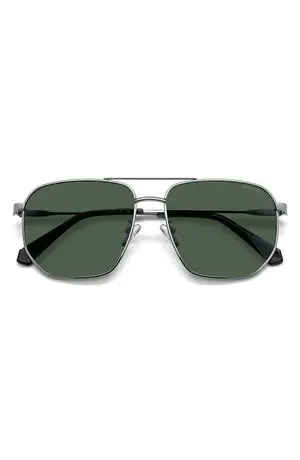 POLAROID 59mm Polarized Sunglasses - Ruthenium/green Polarized