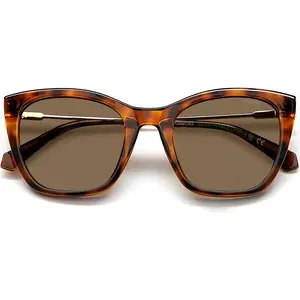 POLAROID 52mm Polarized Cat Eye Sunglasses - Havana/bronze Polar