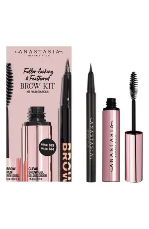 ANASTASIA BEVERLY HILLS Fuller Looking & Feathered Brow Kit Usd $44 Value - Soft Brown