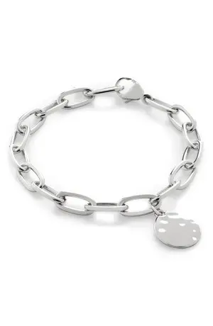Monica Vinader Id Oval Charm Chain Bracelet - Sterling Silver
