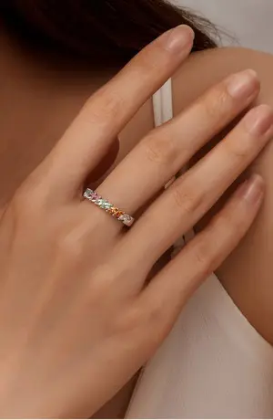 Lafonn Created Sapphire And Simulated Diamond Ring