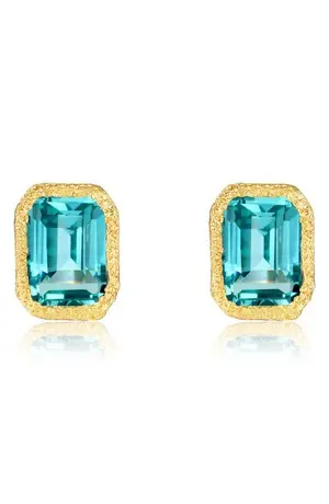 Lafonn Lab Created Sapphire Stud Earrings - Blue