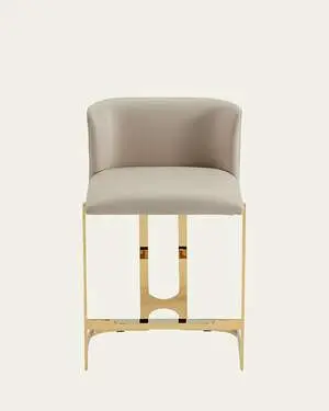 INTERLUDE HOME Banks Counter Stool - Cream Latte