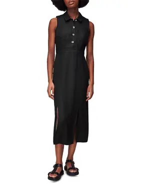 Whistles Molly Linen Shirt Dress