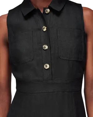 Whistles Molly Linen Shirt Dress