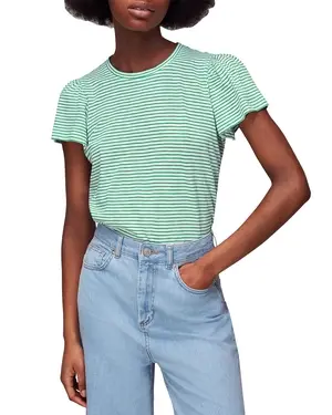 Whistles Cotton Frill Sleeve Tee