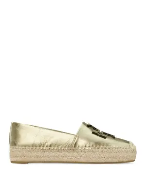 Tory Burch Ines Platform Espadrille Flats - Spark Gold