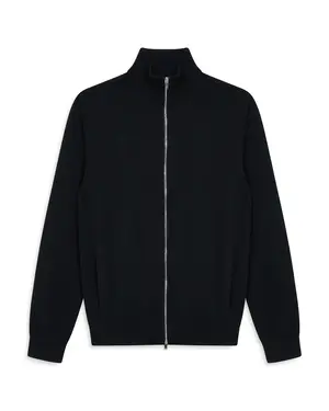REISS Hampshire Long Sleeve Merino Full Zip Sweater