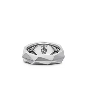 David Yurman Faceted Diamond Pave Ring - Silver