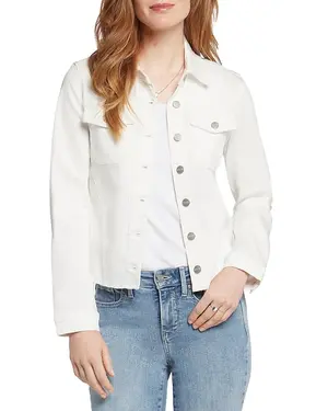 NYDJ Frayed Hem Denim Trucker Jacket