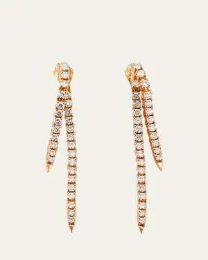 Lana Jewelry Flawless 14k Graduating Diamond Tennis Earrings - Gold