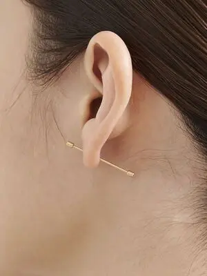 Shihara 18kt Yellow Twist Pin 03 Earring