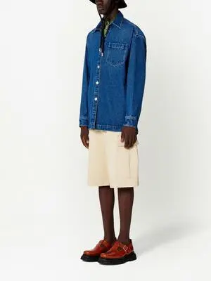 Ami Spread-collar Denim Overshirt