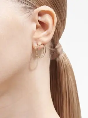Shihara 18kt Yellow Double Hoop Single Earring