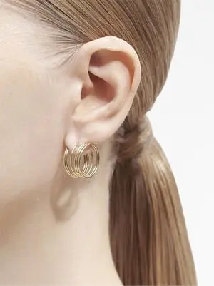 Shihara 18kt Yellow Stack Hoop 02 Earring