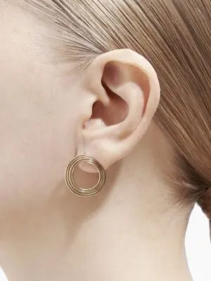 Shihara 18kt Yellow Flat Hoop 01 Earring