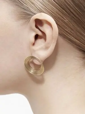 Shihara 18kt Yellow Flat Hoop 02 Earring