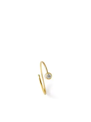 Shihara 18kt Yellow Diamond Single Hoop Earring