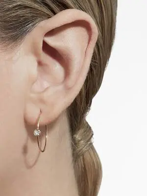 Shihara 18kt Yellow Diamond Single Hoop Earring