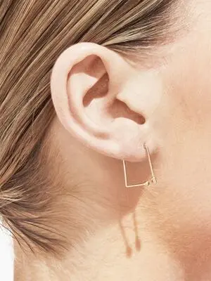 Shihara 18kt Yellow Twist Square 02 Single Earring