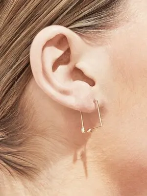 Shihara 18kt Yellow Twist Square 02 Single Earring