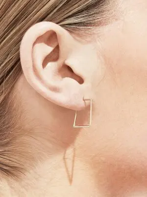 Shihara 18kt Yellow Twist Square 02 Single Earring