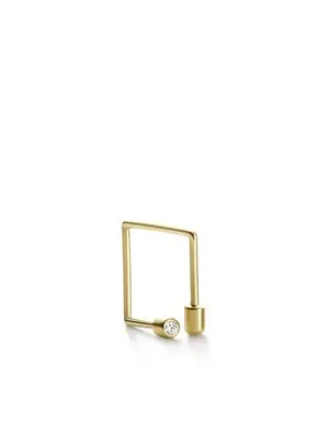 Shihara 18kt Yellow Twist Square 01 Diamond Earring - Gold