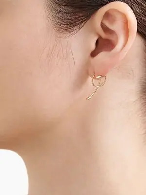 Shihara 18kt Yellow Twist Curl Single Earring