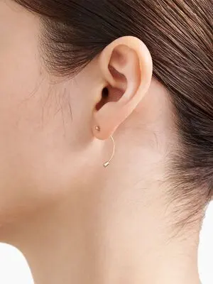Shihara 18kt Yellow Twist Curl 01 Diamond Single Earring