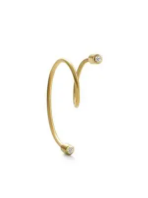 Shihara 18kt Yellow Twist Curl 02 Diamond Single Earring - Gold