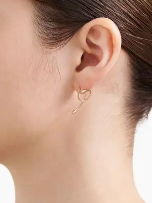 Shihara 18kt Yellow Twist Curl 02 Diamond Single Earring