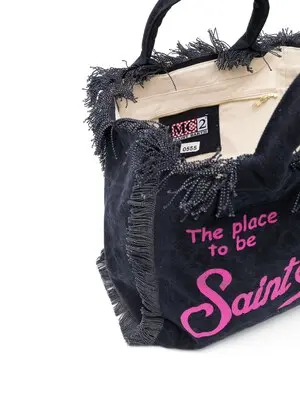 MC2 SAINT BARTH Vanity Fringed Beach Bag
