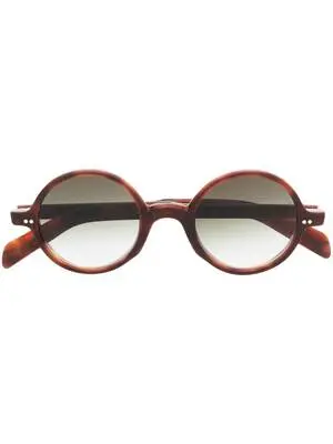 CUTLER & GROSS Tortoiseshell Round Frame Sunglasses - Brown