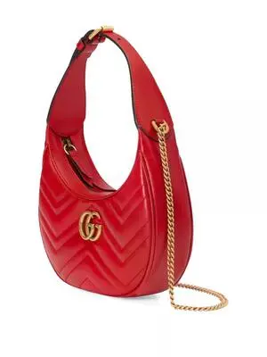 Gucci Mini Gg Marmont Half-moon Shoulder Bag
