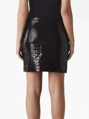 TOM FORD Embossed Crocodile-effect Skirt - Black