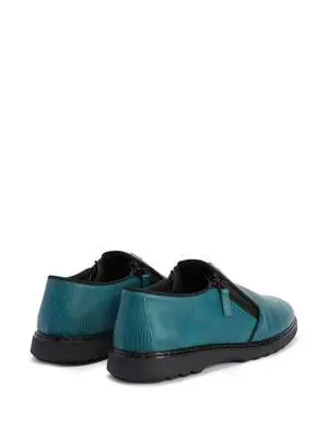 GIUSEPPE ZANOTTI Snake-skin Effect Leather Loafers