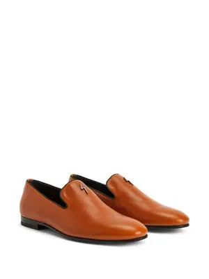GIUSEPPE ZANOTTI G-flash Leather Loafers - Orange
