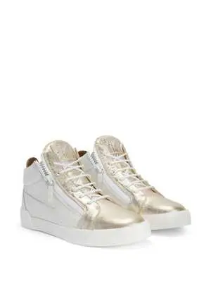 GIUSEPPE ZANOTTI High-top Leather Sneakers - White